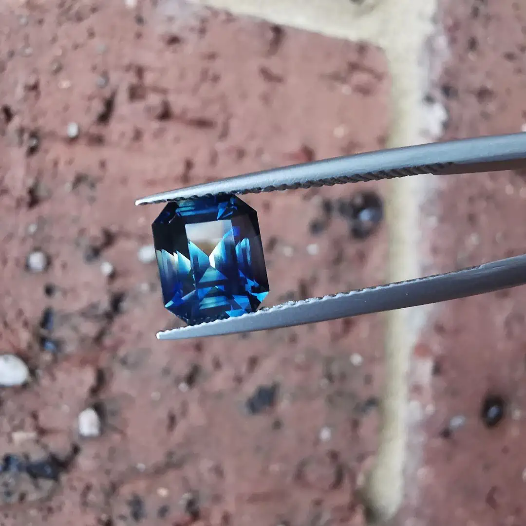 Unheated 2.03ct Teal Blue Sapphire | Radiant Cut | Australia